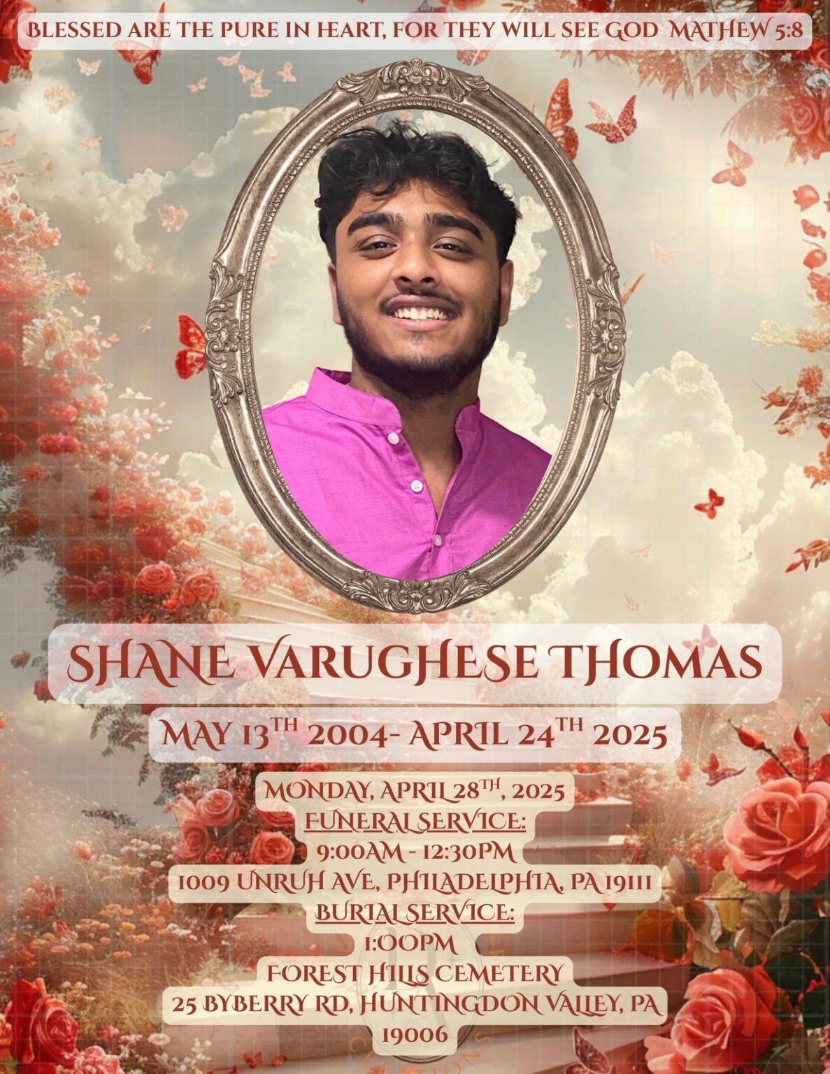 ഷെയ്ൻ വി തോമസ് (20) വാഹന അപകടത്തിൽ മരിച്ചു | മലയാളിമനസ്സ്